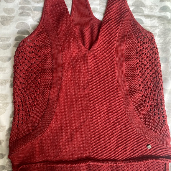 Ted Baker | Tops | Ted Baker Red Ribbed Tank Top | Poshmark